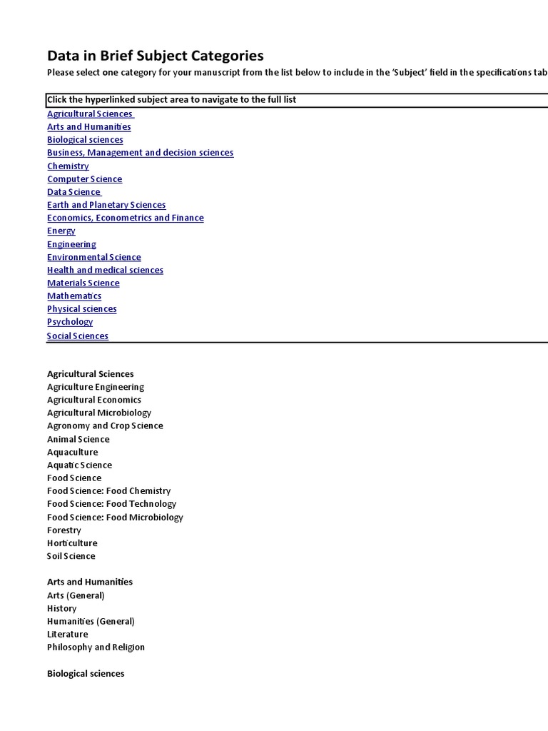 DIB Categories | PDF