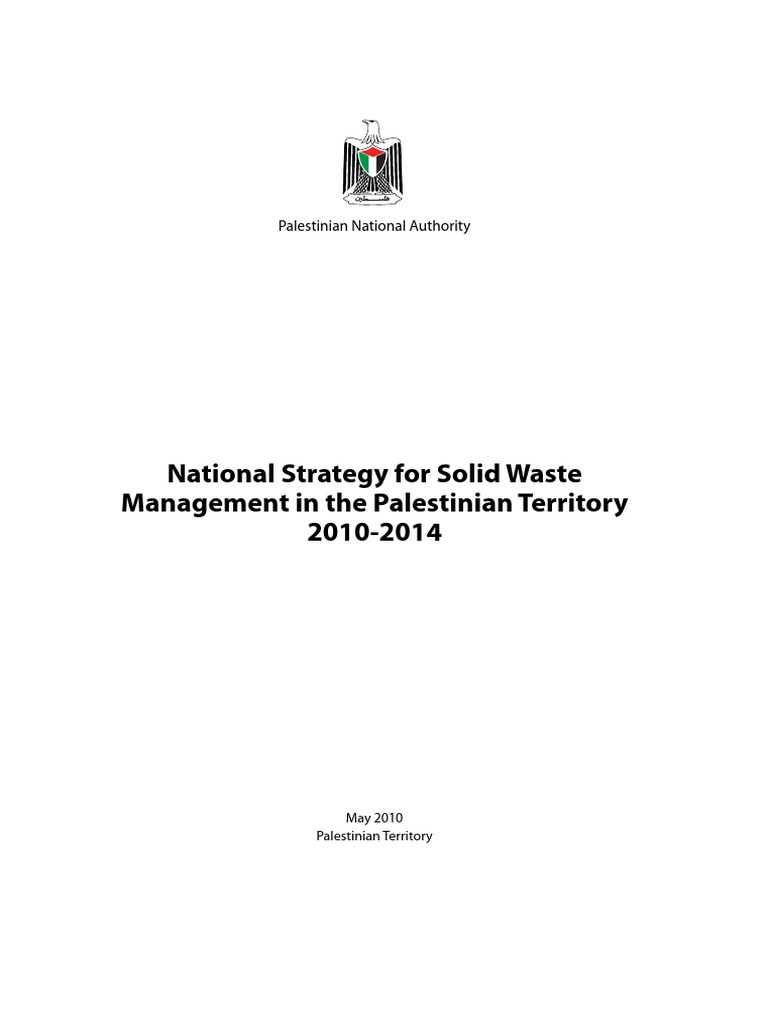 National Strategy For Solid Waste Management in The Palestinian ...