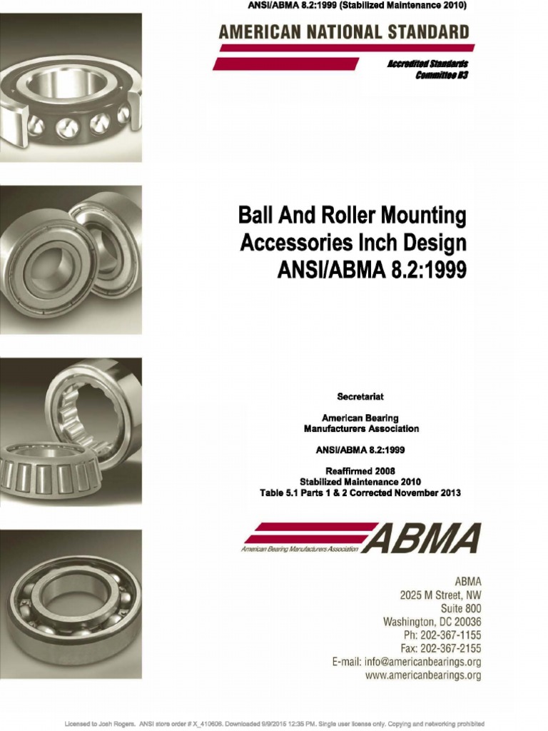 Abma 8.2 1999 | PDF | Bearing (Mechanical) | Screw