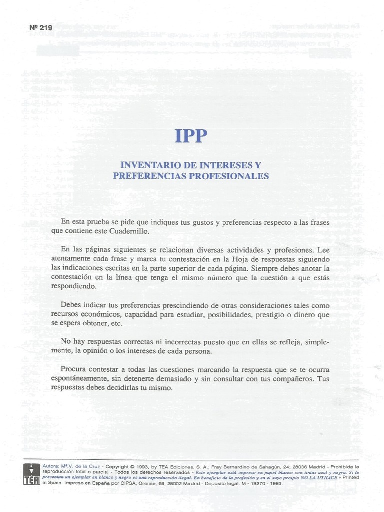 Cuadernillo Ipp | PDF