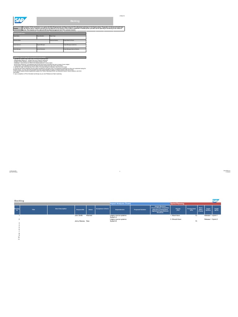PM.211 Backlog Template | PDF | Scrum (Software Development ...