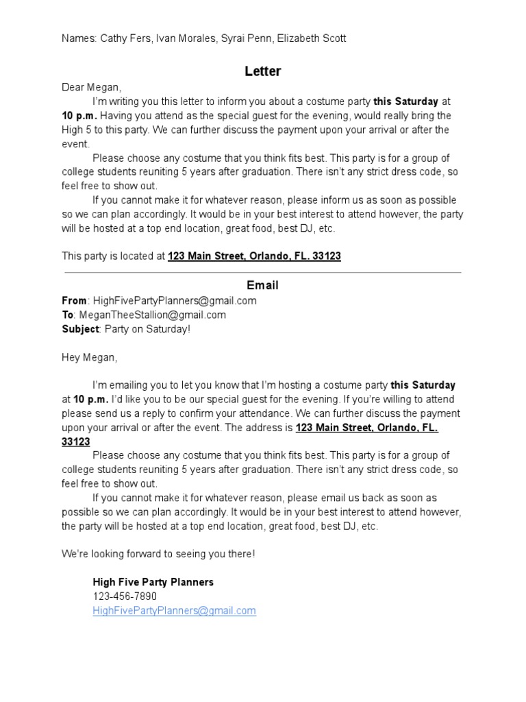 Group Letter Activity | PDF