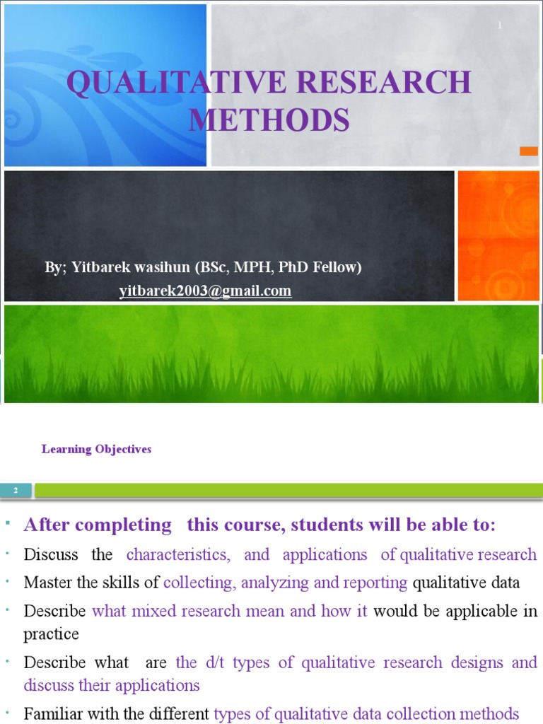 Qualitative Research Methods | PDF