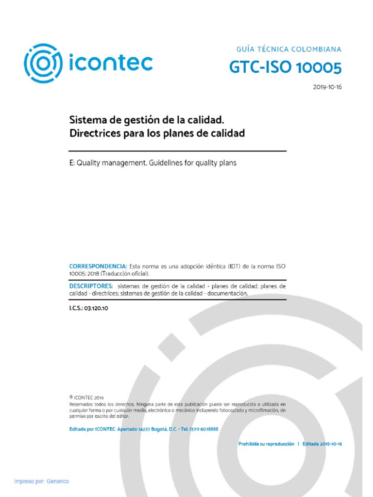 GTC Iso 10005-2019 | PDF