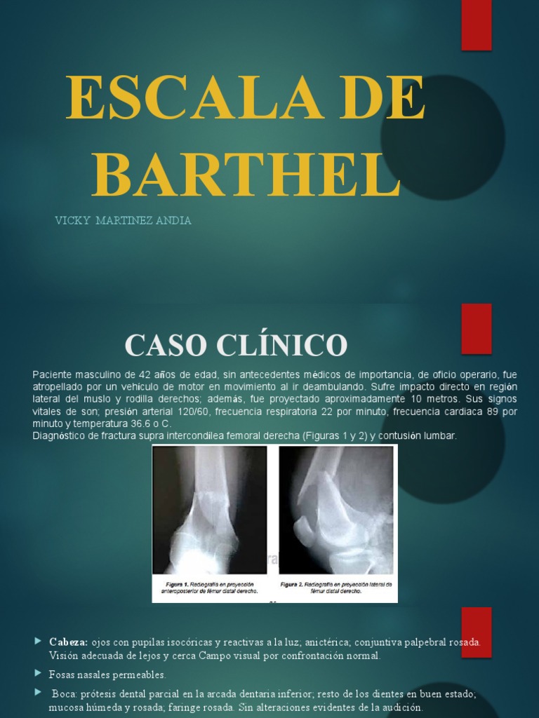ESCALA DE BARTHEL Viky | PDF | La columna vertebral | Pulmón