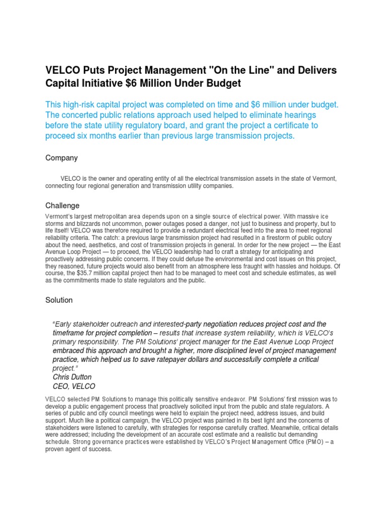 Velco Case Study | PDF