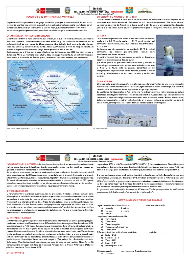 Continente Antartida | PDF | Antártida | Ciencias de la Tierra
