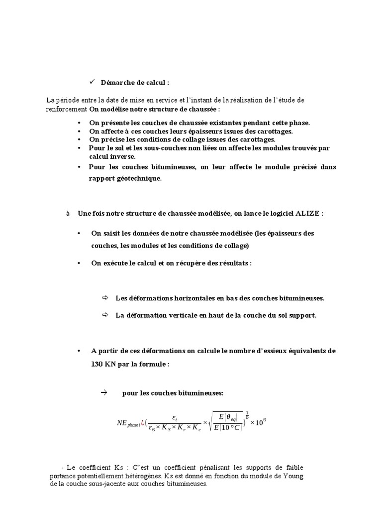 Calcul de l'endommagement des chaussées | PDF | Physique appliquée et ...