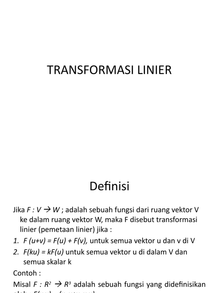 Transformasi Linier Dasar | PDF