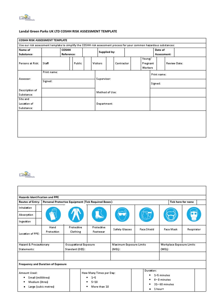 COSHH Risk Assessment | PDF | Personal Protective Equipment | Safety