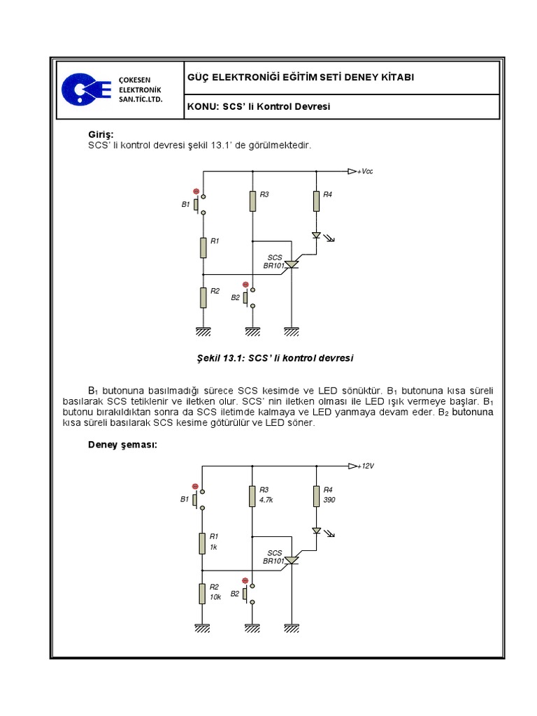 Deney 4 - SCS - Li Kontrol Devresi | PDF