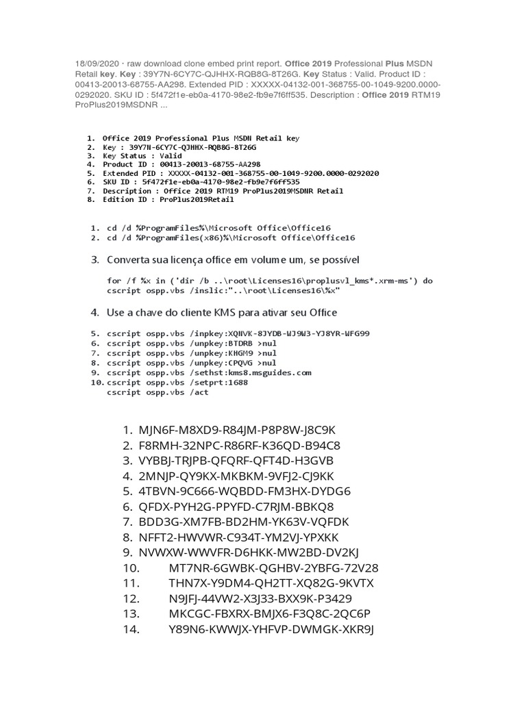 Chave Do Office em Uso | PDF | Microsoft | Computing