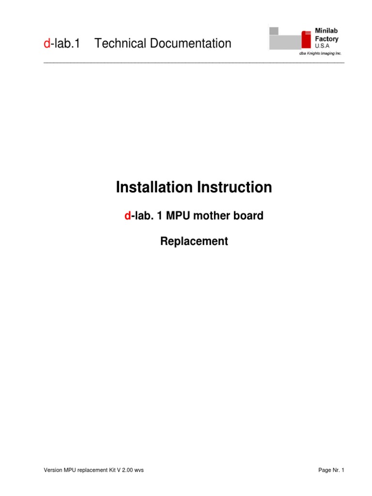 D-Lab 1 MPU Kit V2.00 | PDF | Bios | Electrical Connector