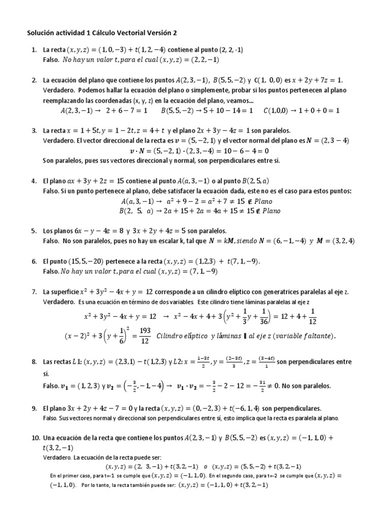 Solución Actividad 1 Cálculo Vectorial Versión 2 | PDF | Geometria plana) | Vector Euclidiano