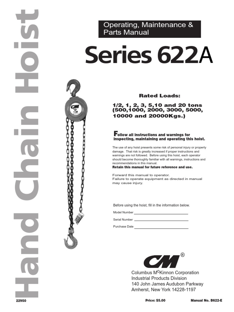 Series 622: Operating, Maintenance & Parts Manual | PDF | Lubricant ...