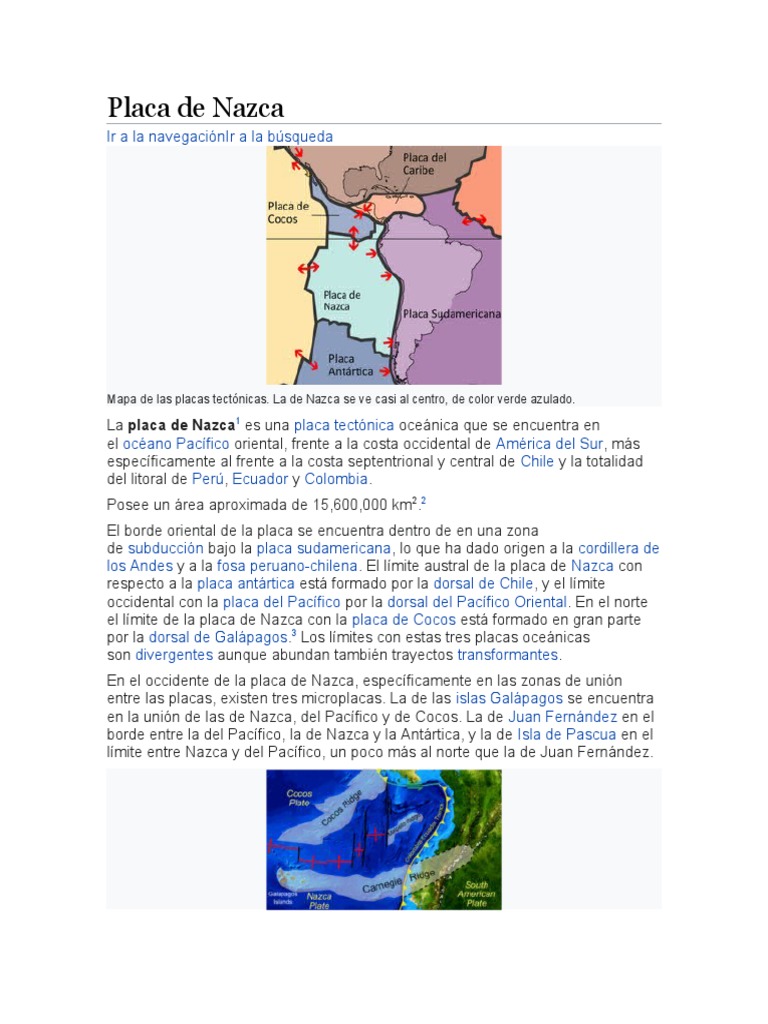 Placa de Nazca | PDF | Geología | Placas tectónicas