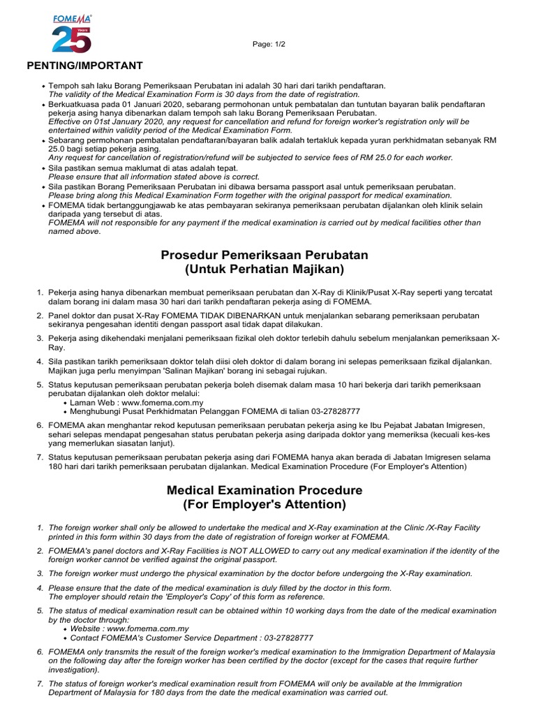 Medical Form Print v3-MELAKA | PDF | Pengelolaan Keuangan & Uang