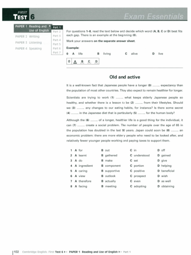 First Exam Ess TEST 6 | PDF