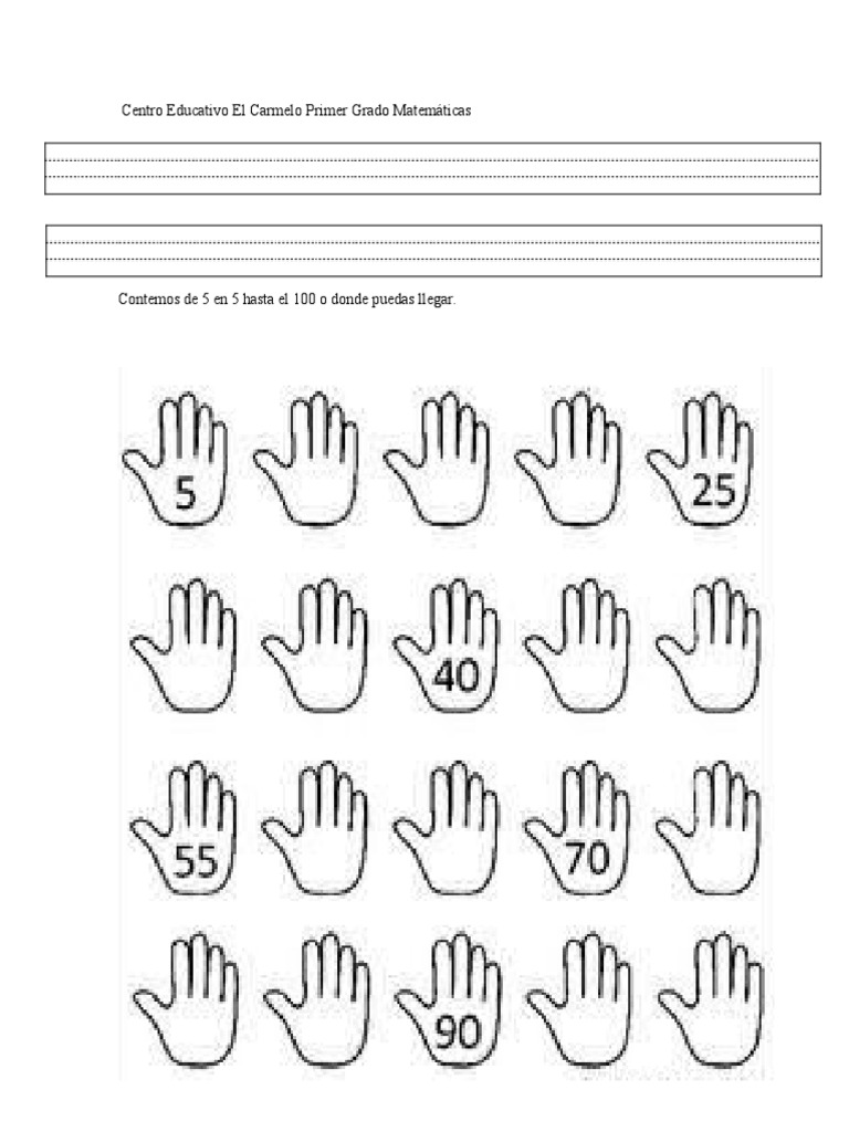 Conteo de 5 en 5 | PDF