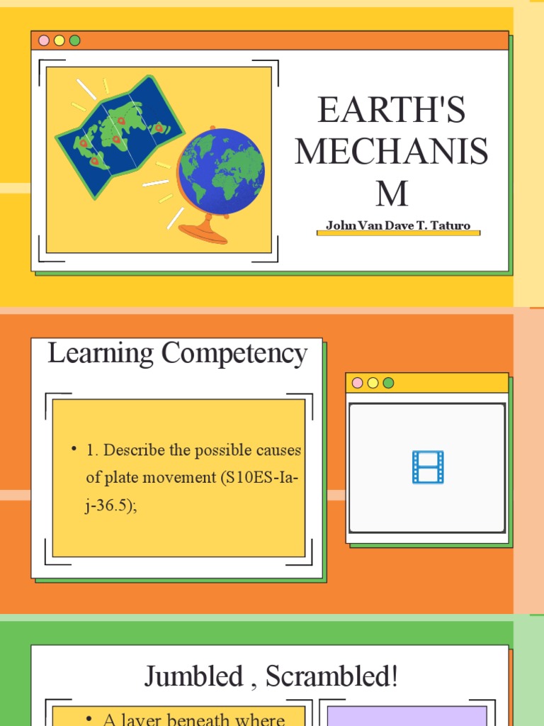 Earth's Mechanism | PDF | Plate Tectonics | Structure Of The Earth
