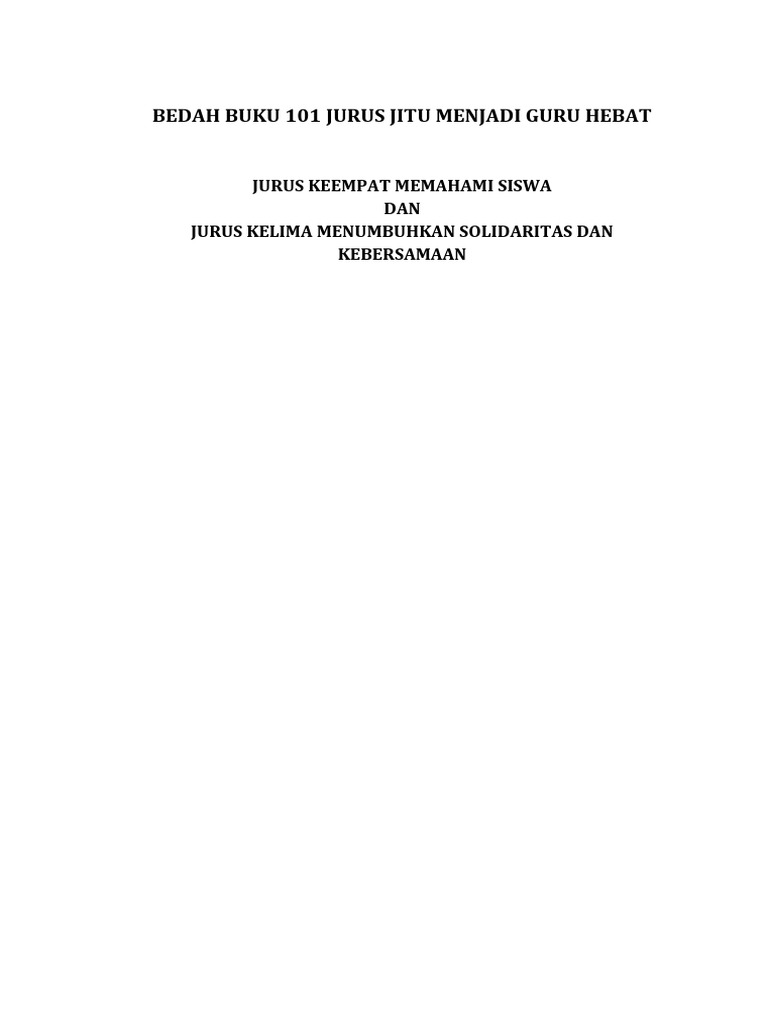 Makalah 101 Menjadi Guru Hebat | PDF