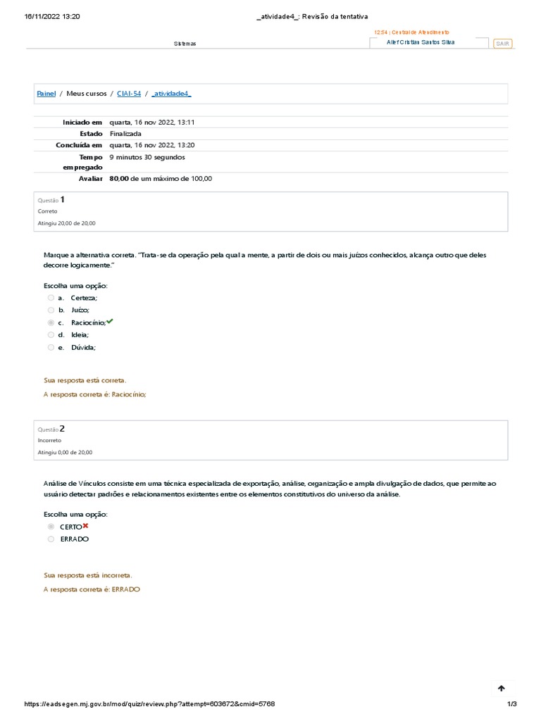 Atividade4 Revisão Da Tentativa | PDF