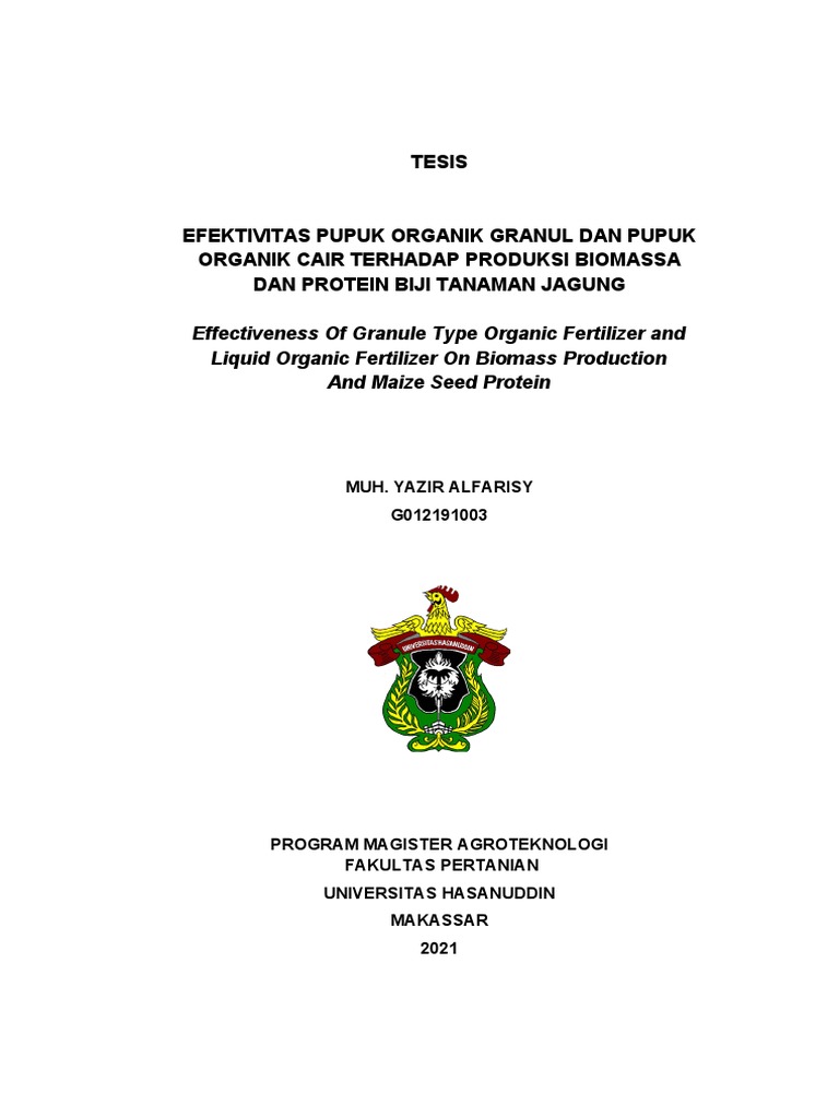 Revised Thesis Penelitian (Muh Yazir Alfarisy) - Copyy | PDF