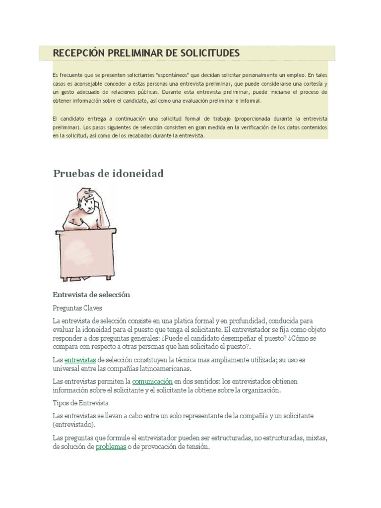 Recepcion Preliminar de Solicitudes | PDF