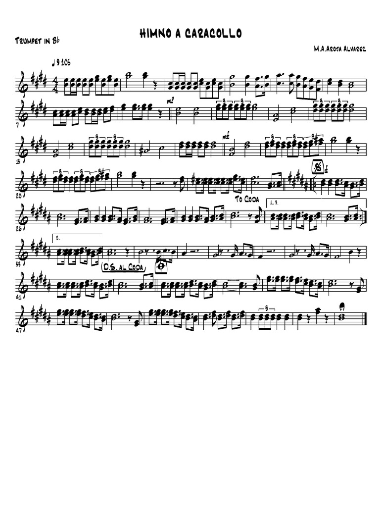 Himno A Caracollo Trompeta | PDF
