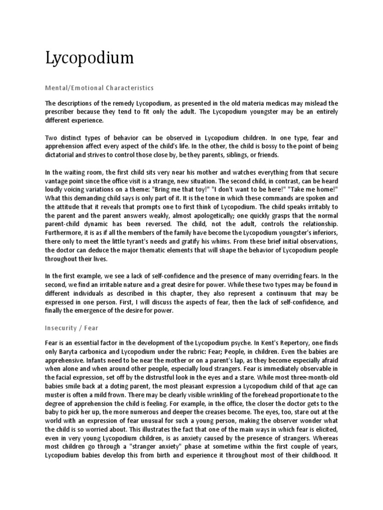 Lycopodium Herscu | PDF | Constipation | Clinical Medicine