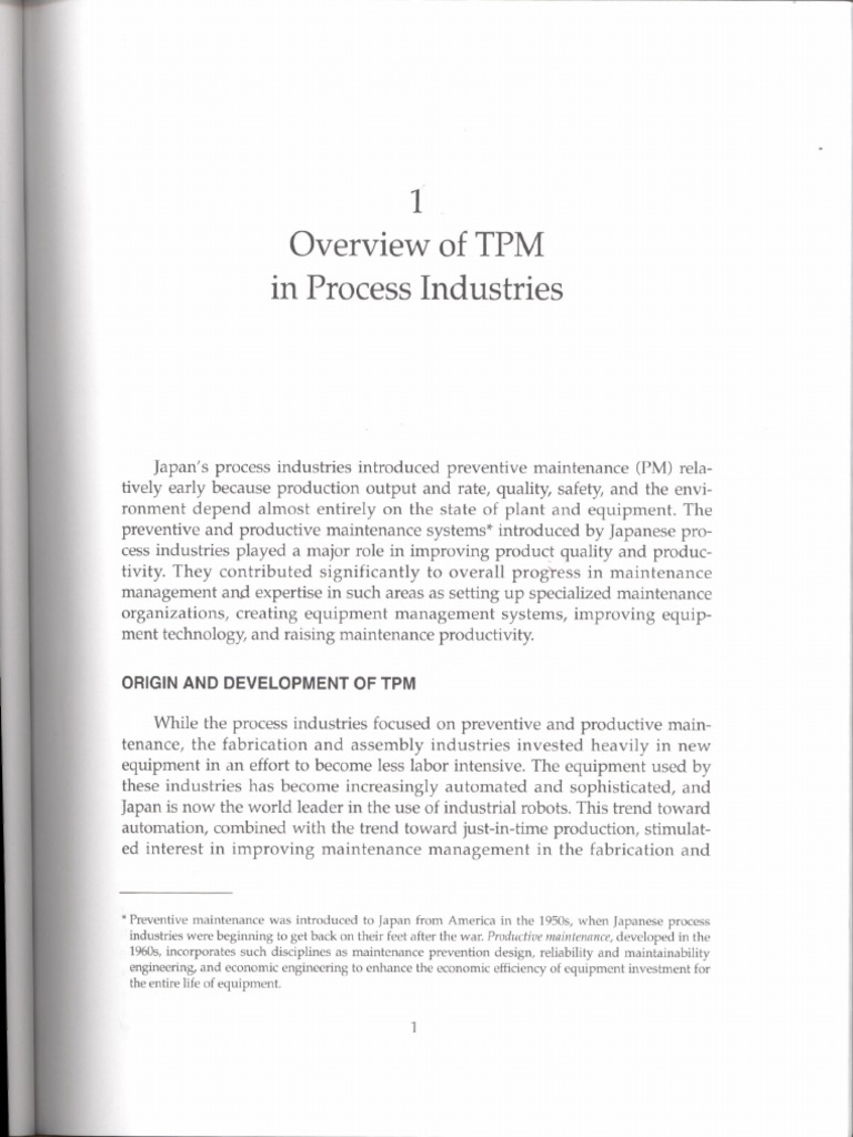 00 TPM in Process Industries | PDF