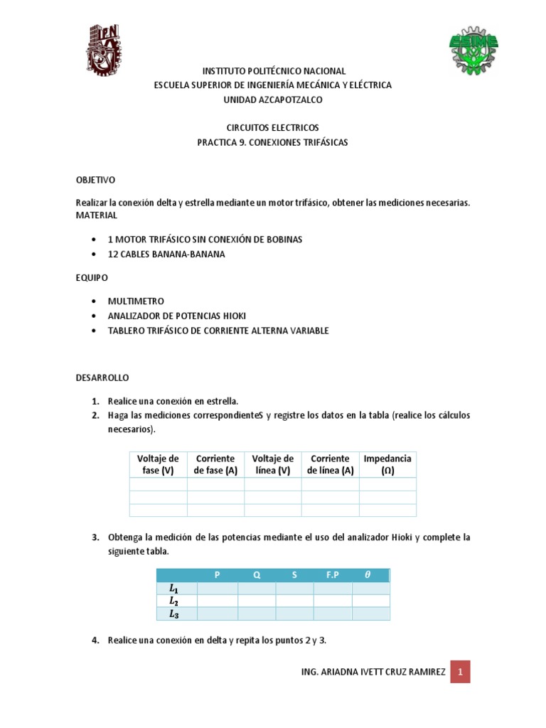 Practica 9 Conexiones Trifásicas | PDF