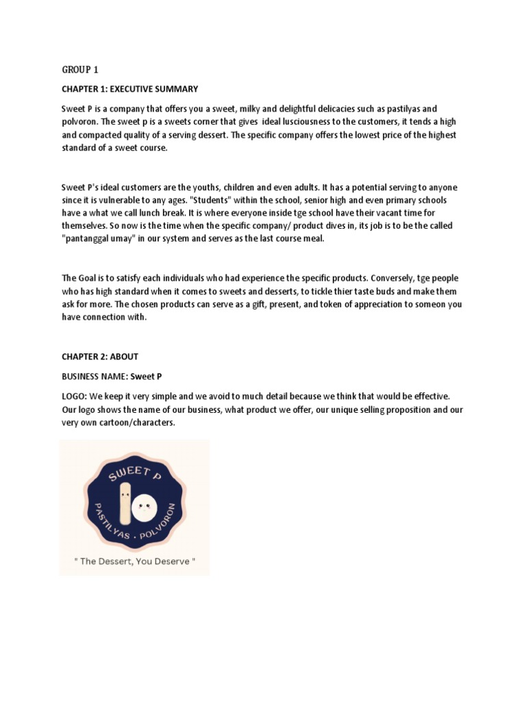 Group 1 Business Plan in Entrep | PDF | Advertising | Marketing