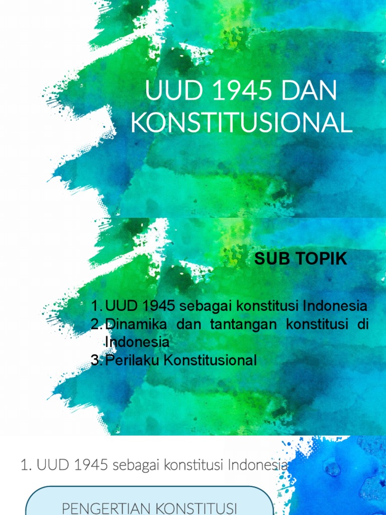 UUD 1945 Dan Konstitusional | PDF