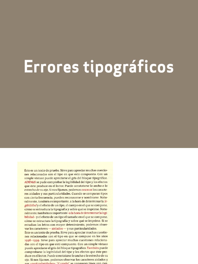 Errores Tipográficos | Descargar gratis PDF | Caso de carta | Comillas