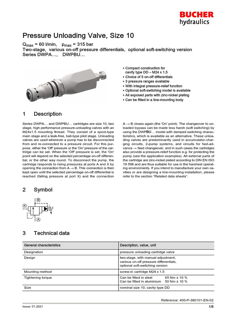 DWP 2 10 - 400 P 380101 en | PDF | Pump | Valve