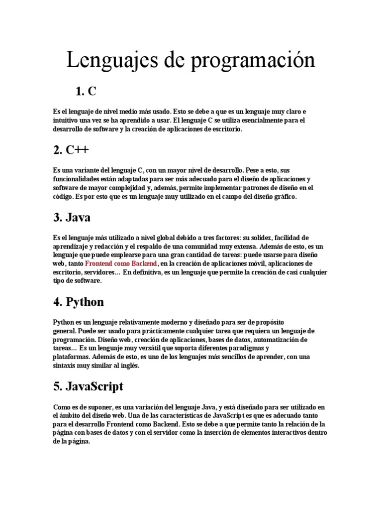 Lenguajes de Programación | PDF | Lenguaje de programación | Php