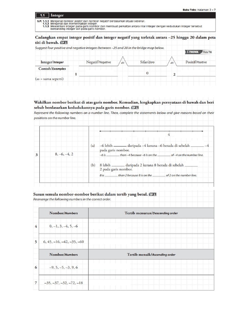 Soalan Bab 1 Nombor Nisbah Tingkatan 1 | PDF
