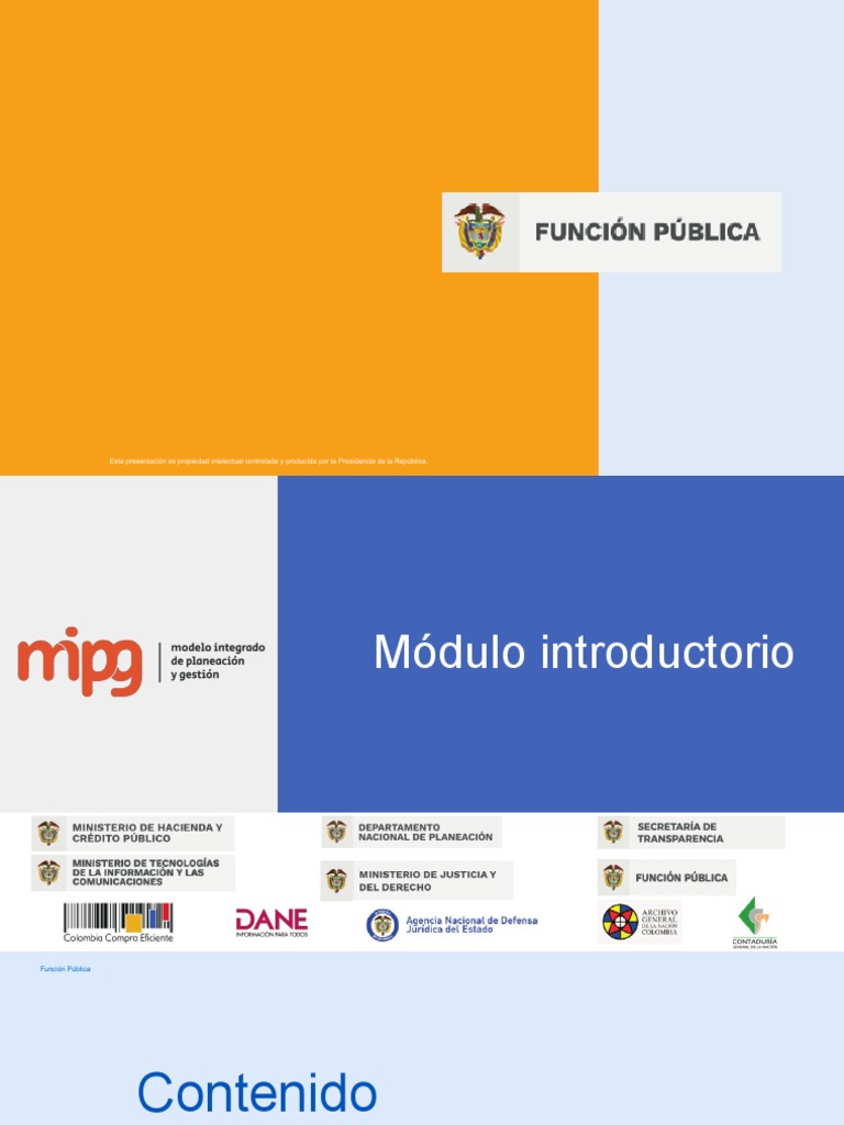 2021-02-19 Módulo Introductorio MIPG | PDF | Planificación | Calidad (comercial)