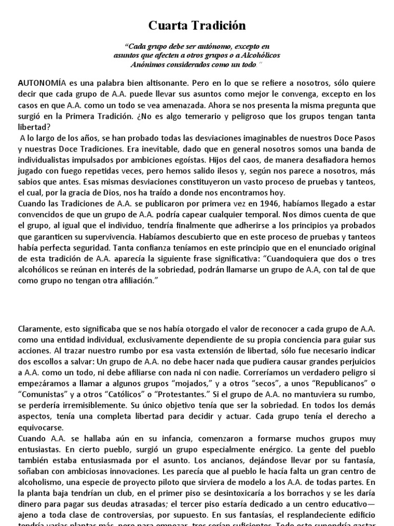 Cuarta Tradicion | PDF