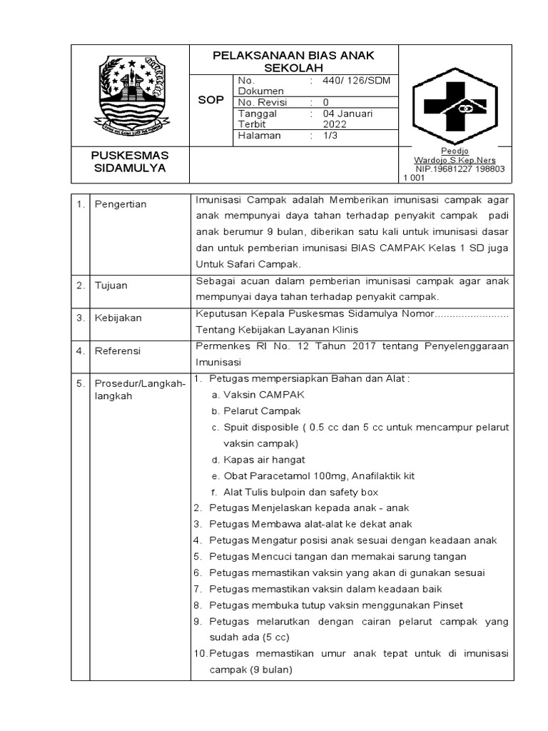 Sop 4 Campak | PDF