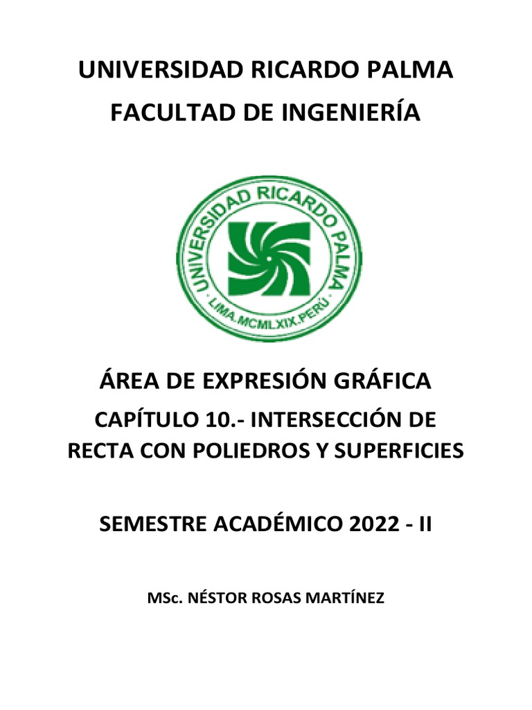 Intersección de Recta Con Poliedros y Superficies - Urp-2022-II | PDF | Objetos geométricos ...