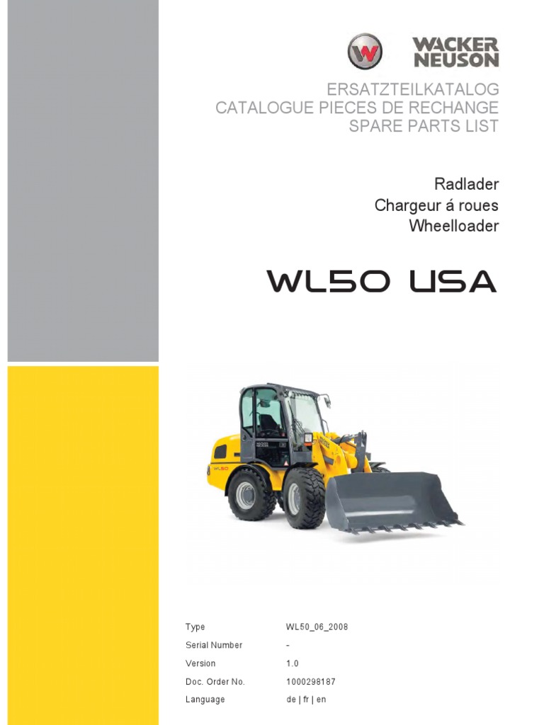 WL50 Parts Manual | PDF