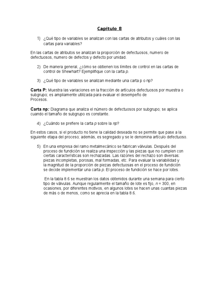 Análisis de Cartas de Control p y np | PDF | Estadísticas | Producción y fabricación