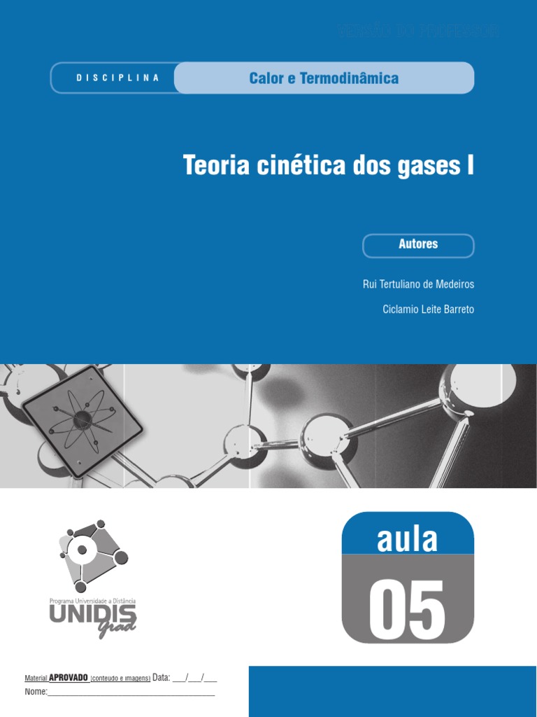 Teoria Cinética Dos Gases I | PDF | Gases | Temperatura