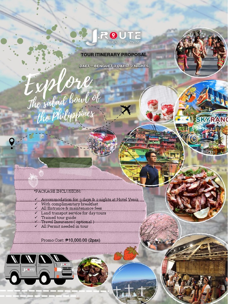 BENGUET A TOUR ITINERARY PROPOSAL-1 | PDF | Tourism