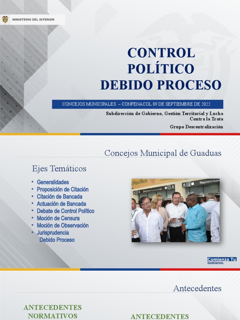 Control Politico II Semestre Act | PDF | Gobierno | Justicia