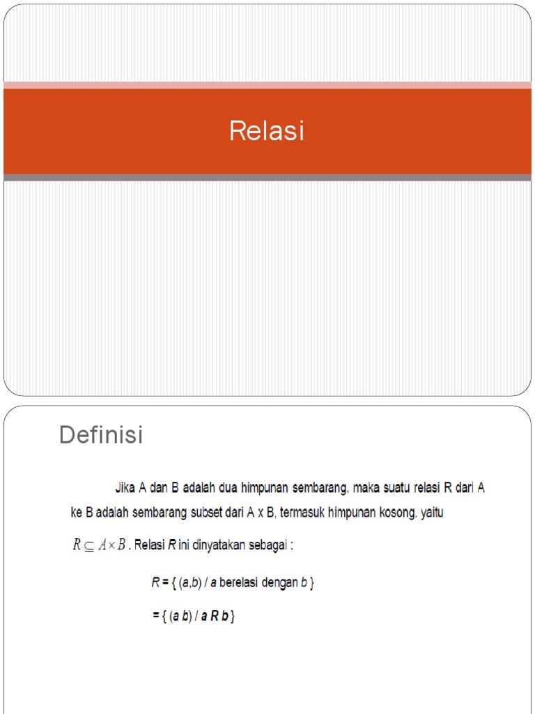 Relasi PDF | PDF | Metode & Bahan Ajar | Sains & Matematika
