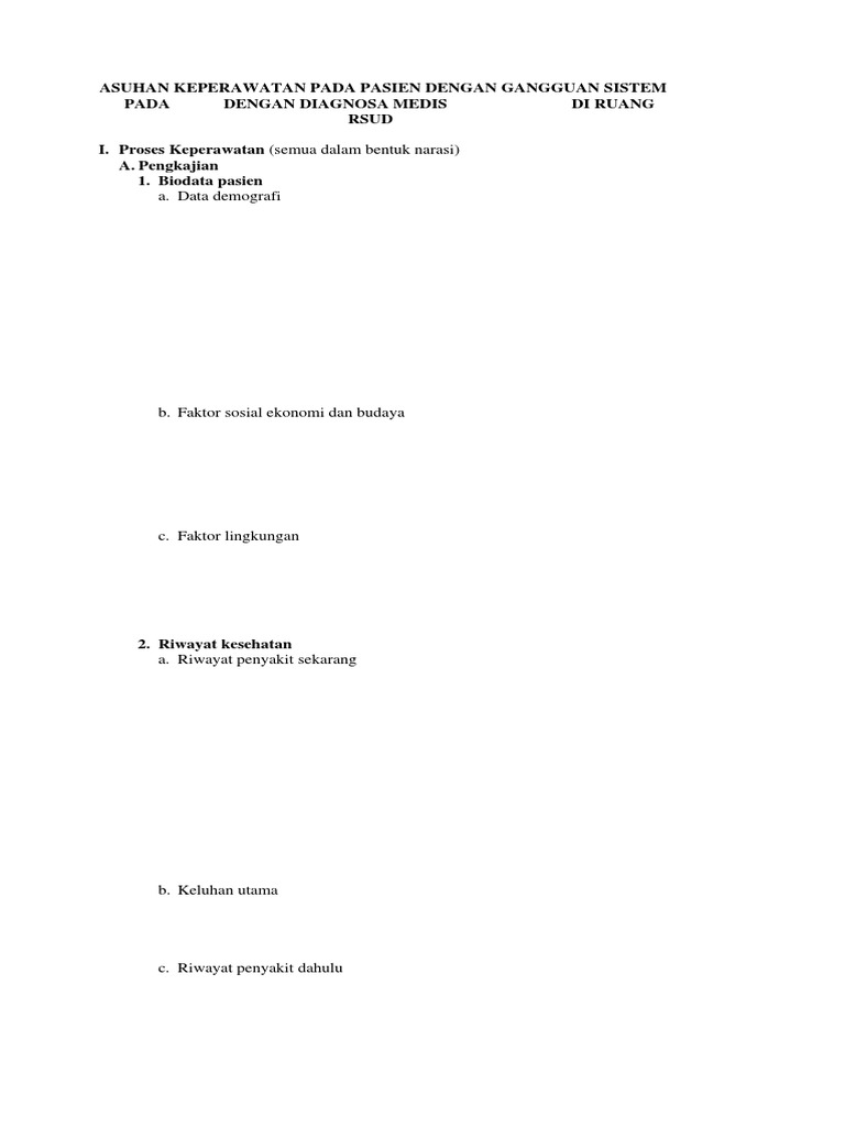 Format Askep | PDF | Pengembangan Diri | Kesehatan Holistik