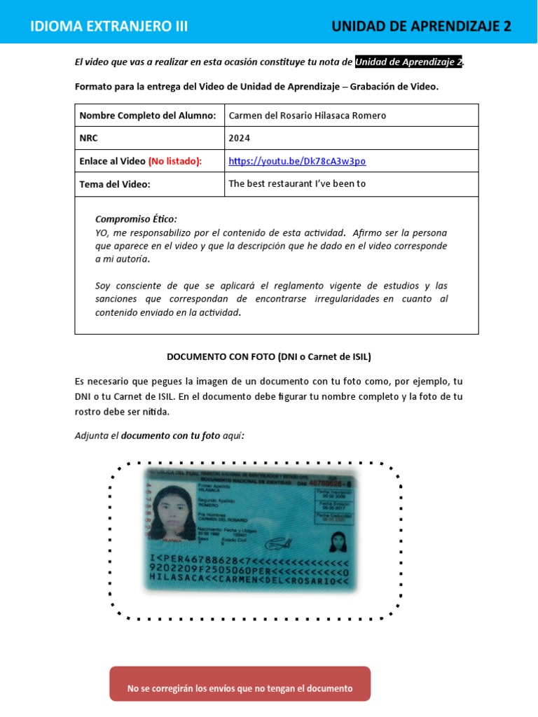 Ie 3 Unidad de Aprendizaje 2 Video | PDF